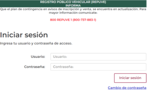 Repuve Login - Registro Público Vehicular a nivel nacional